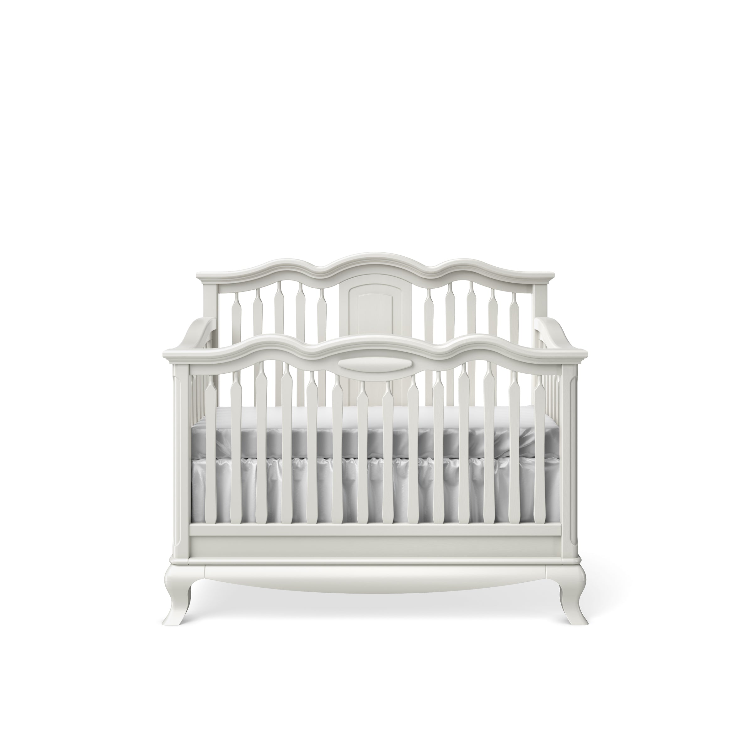 Romina Furniture Cleopatra Convertible Crib / Open Back - Bianco ...