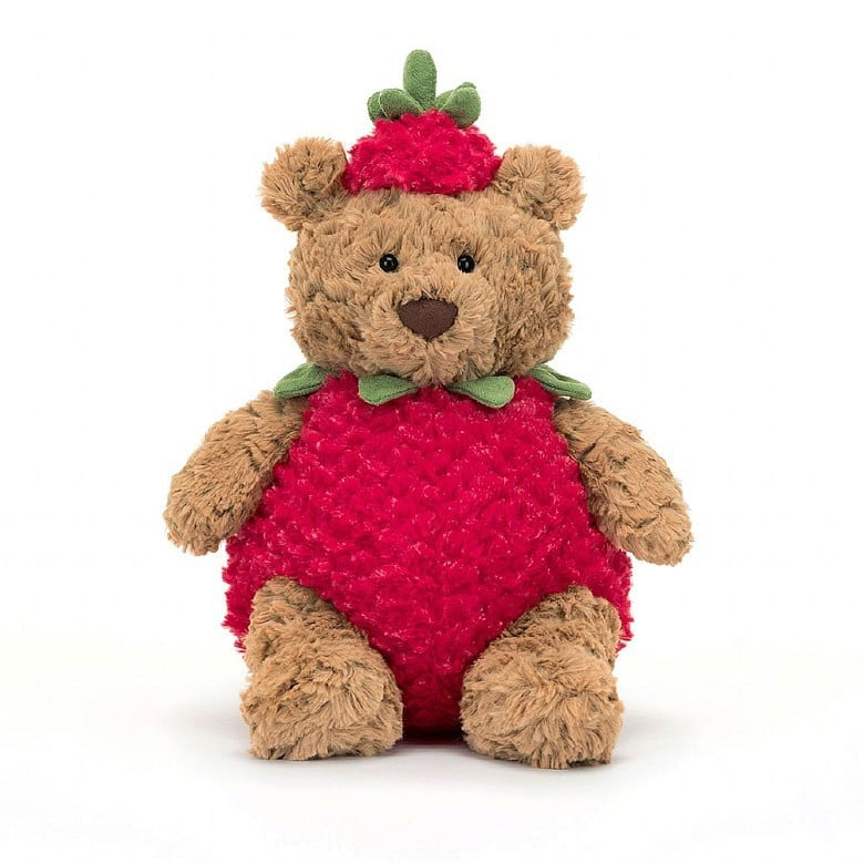 Jellycat Bartholomew Bear Strawberry – Destination Baby & Kids