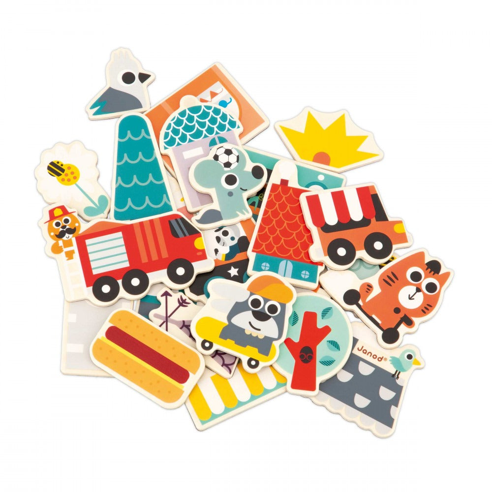 Janod City Magnets 24 Pcs – Destination Baby & Kids