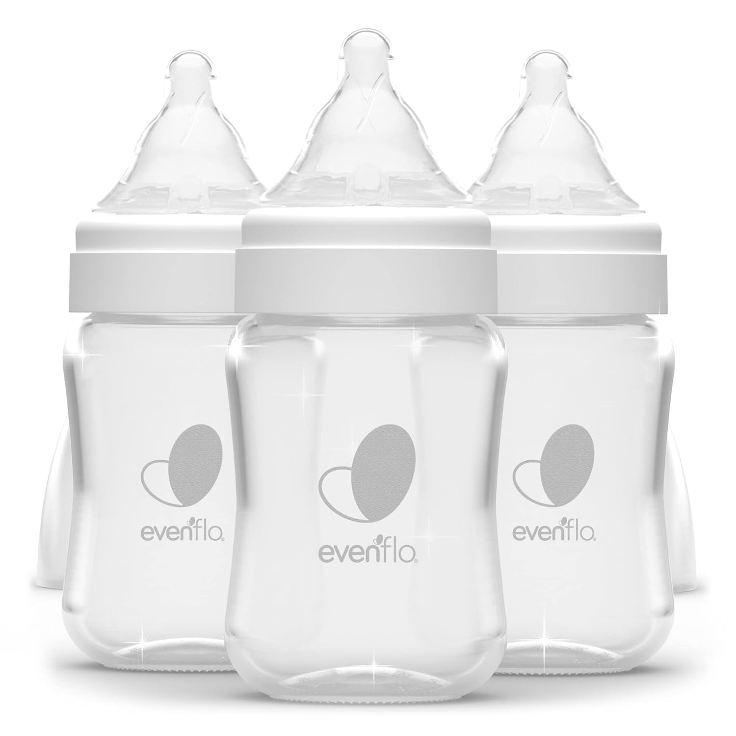 Evenflo Feeding Balance + Glass, Wide Neck Baby Bottles - 6oz - 3 Pack ...