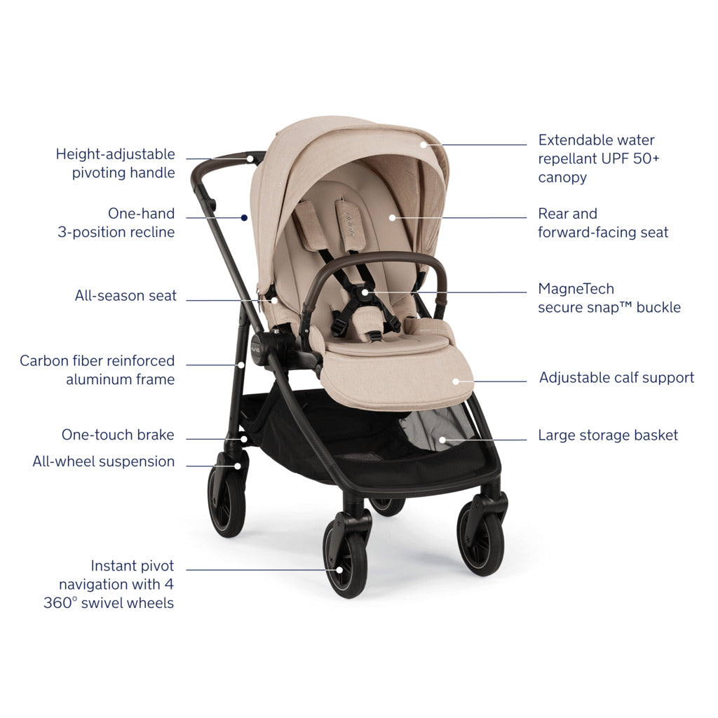 Nuna SWIV Stroller - Acorn – Destination Baby & Kids
