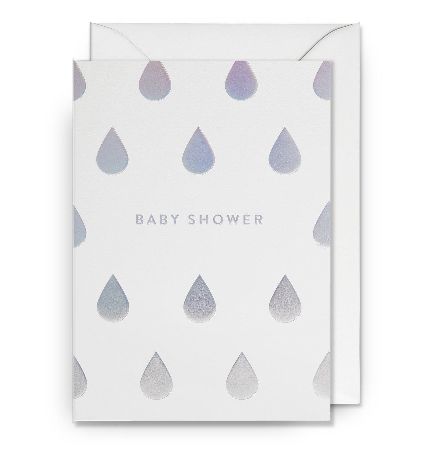 Calypso Silver Rain Drop Baby Shower Card – Destination Baby & Kids
