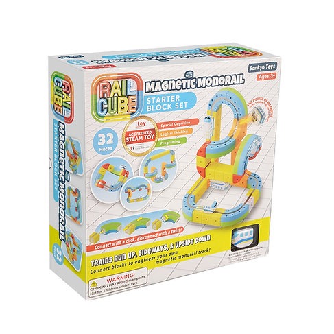 Rail Cube Magnetic Monorail Starter Set – Destination Baby & Kids
