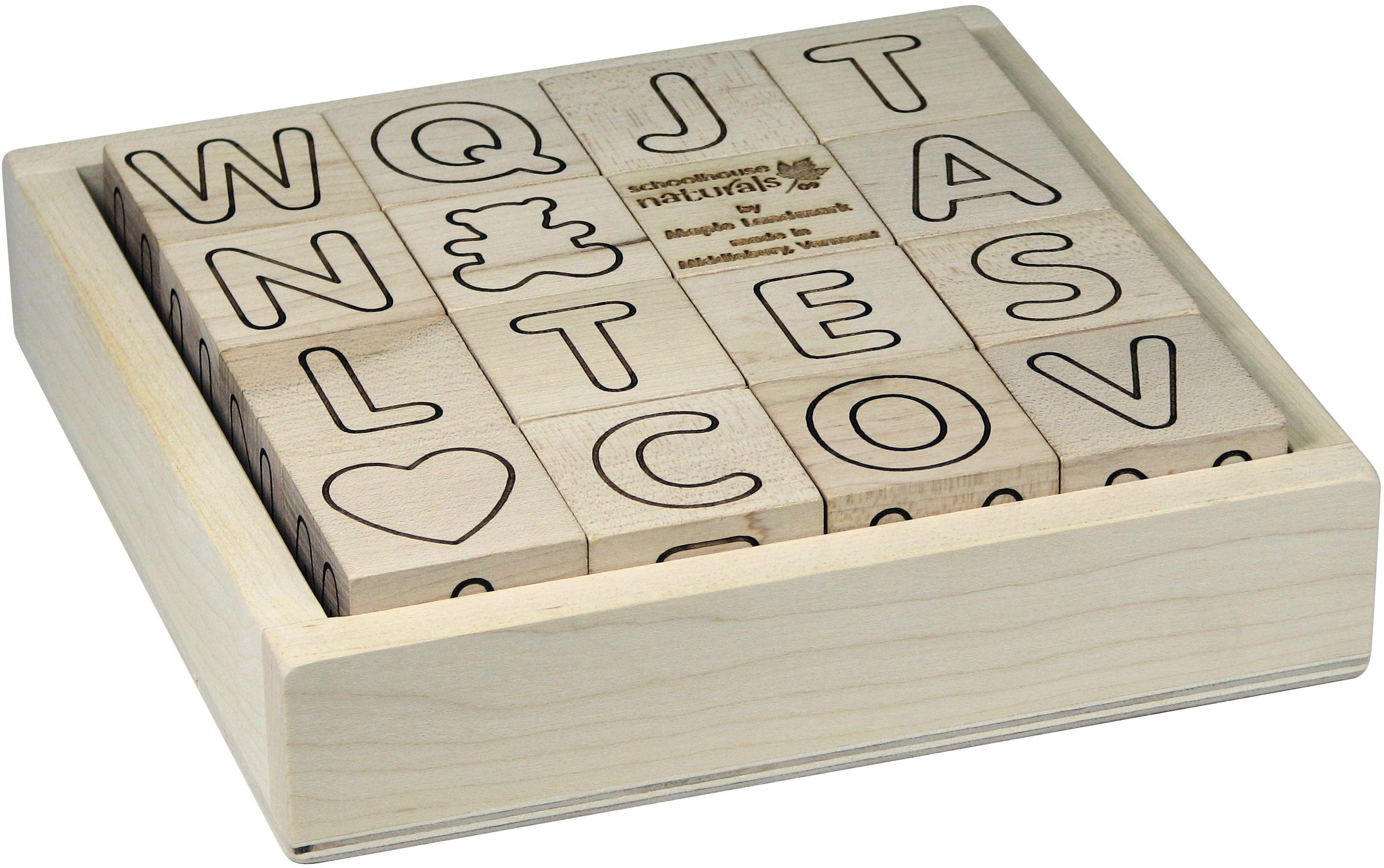 Maple Landmark Maple ABC Blocks W/ Tray Toy – Destination Baby & Kids