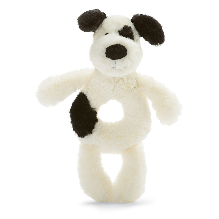 Jellycat Bashful Black and Cream Puppy Rattle – Destination Baby & Kids