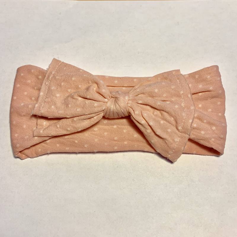 Sugar + Maple Sugar + Maple Baby Classic Dots Bow Headband - Blush ...