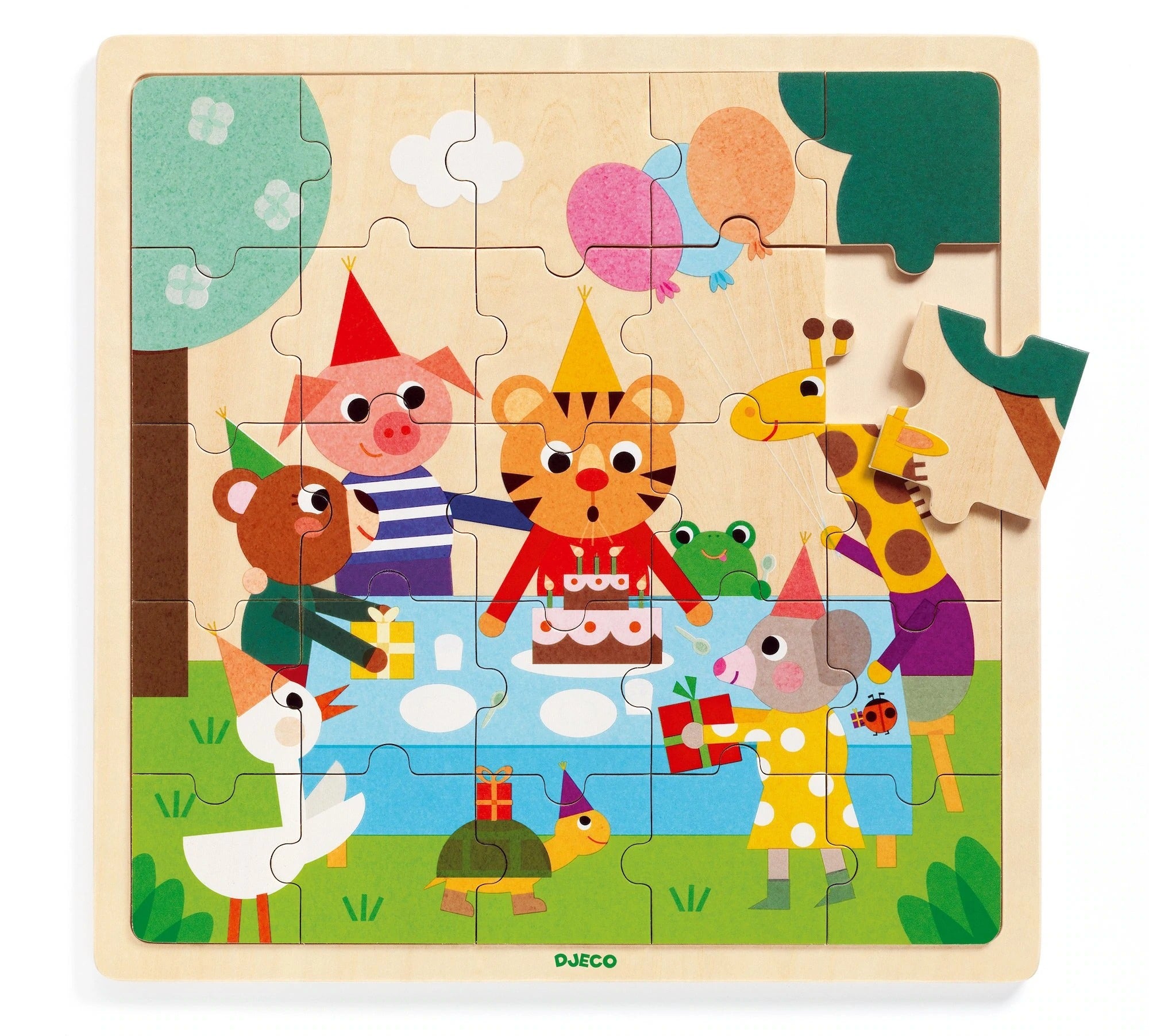 Djeco Puzzlo Happy 25pc Wooden Jigsaw Puzzle – Destination Baby & Kids