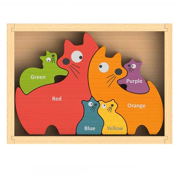 BeginAgain Cat Family Puzzle w/ Curriculum – Destination Baby & Kids