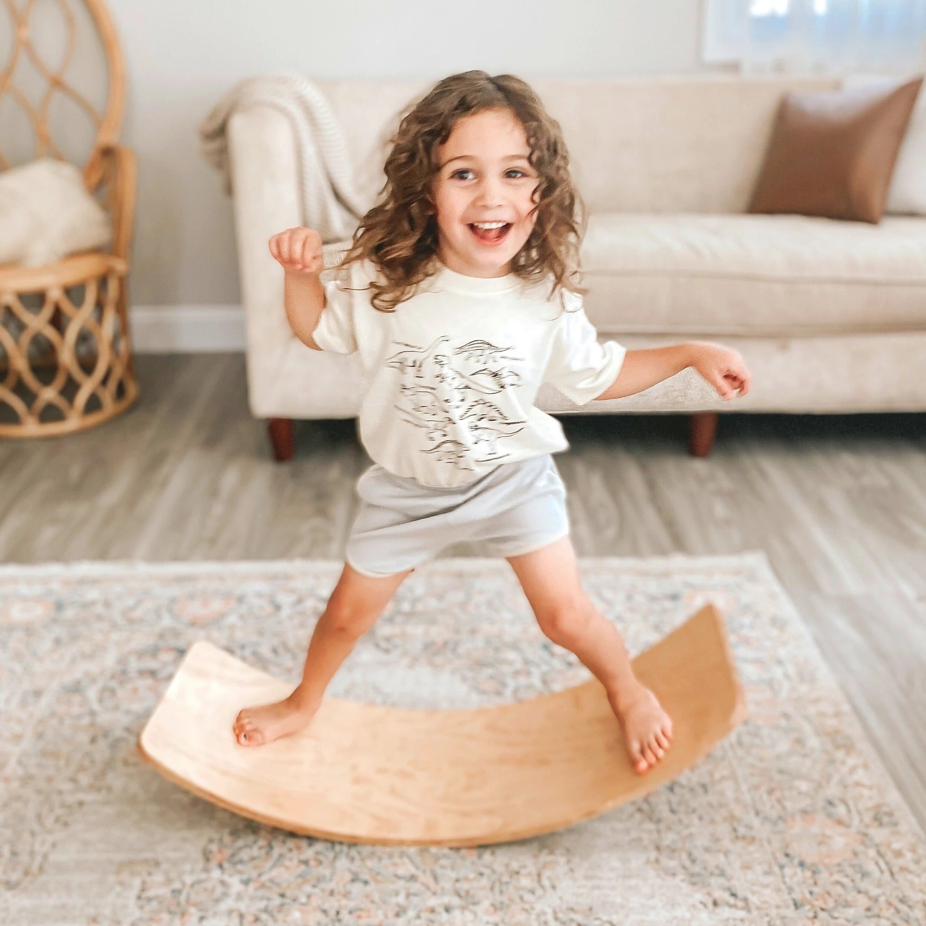 Bunny Hopkins Wobble Board - Honey Maple – Destination Baby & Kids