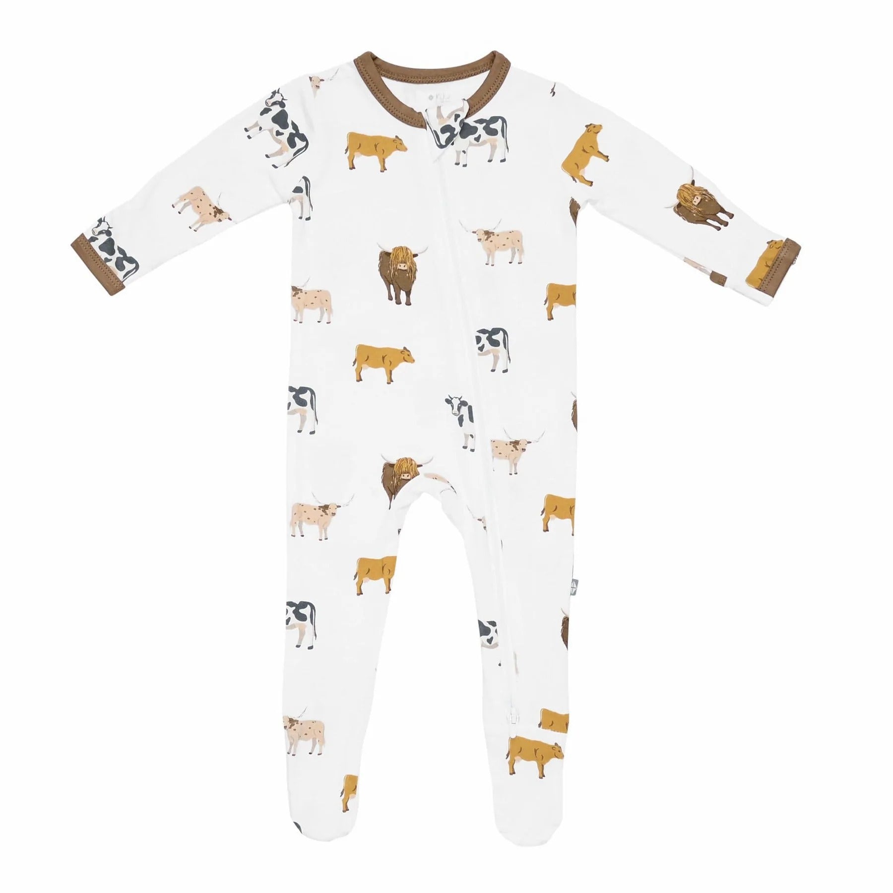 Kyte Baby Moo Zipper Footie - 0-3 Months – Destination Baby & Kids